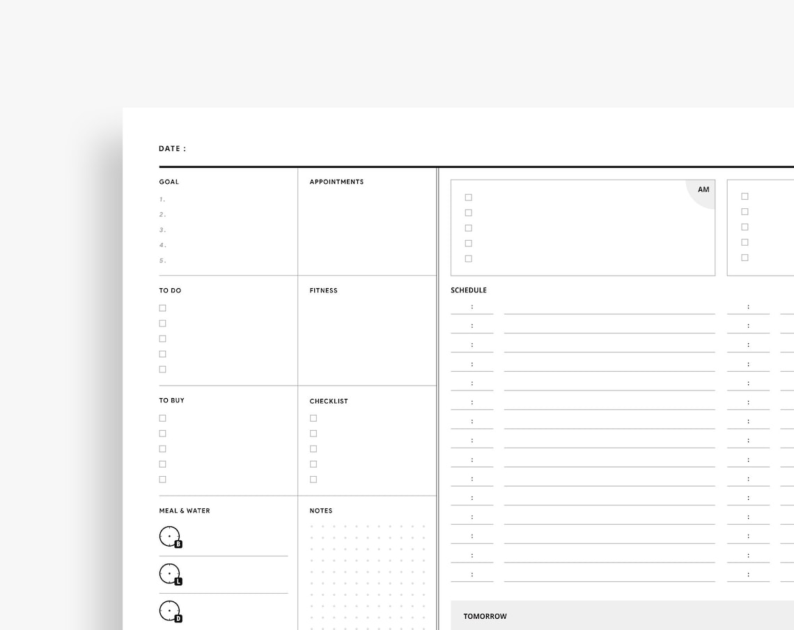 Printable Daily Work Desk Planner, Daily Organizer for Work, Business ...
