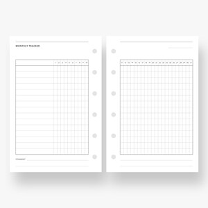 Pocket Inserts : Monthly Tracker Printable, Habit Planner, Goal Tracker ...