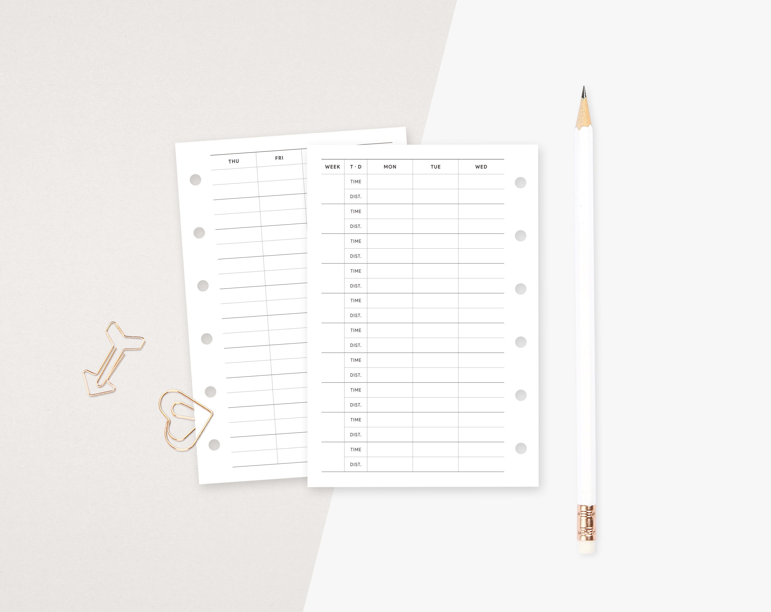 Pocket Inserts : Running Tracker Printable, Running Diary, Running ...