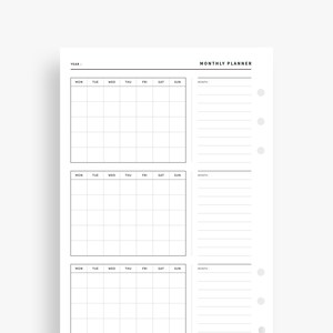 3 Month Planner Printable, Quarterly Planner, 90 Day Plan, Undated ...