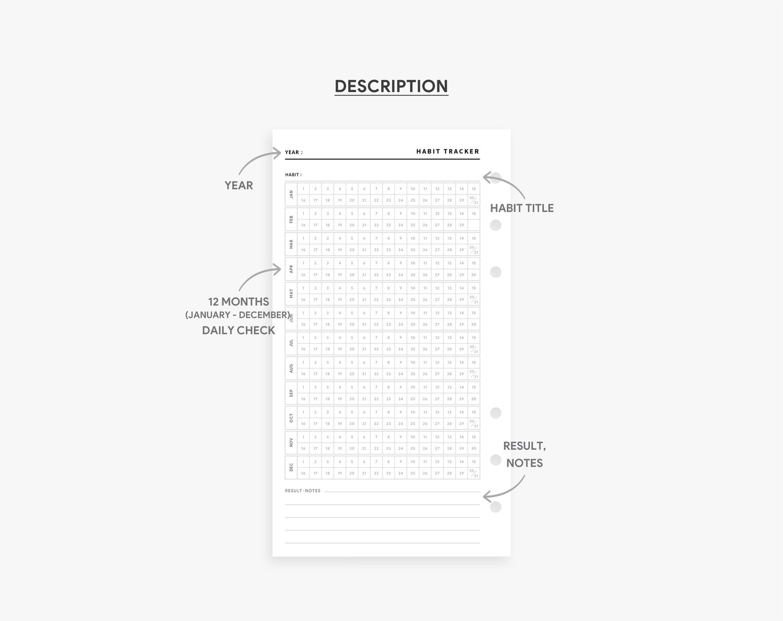 Personal Inserts : Daily Habit Tracker, Monthly Tracker, Goal Tracker ...