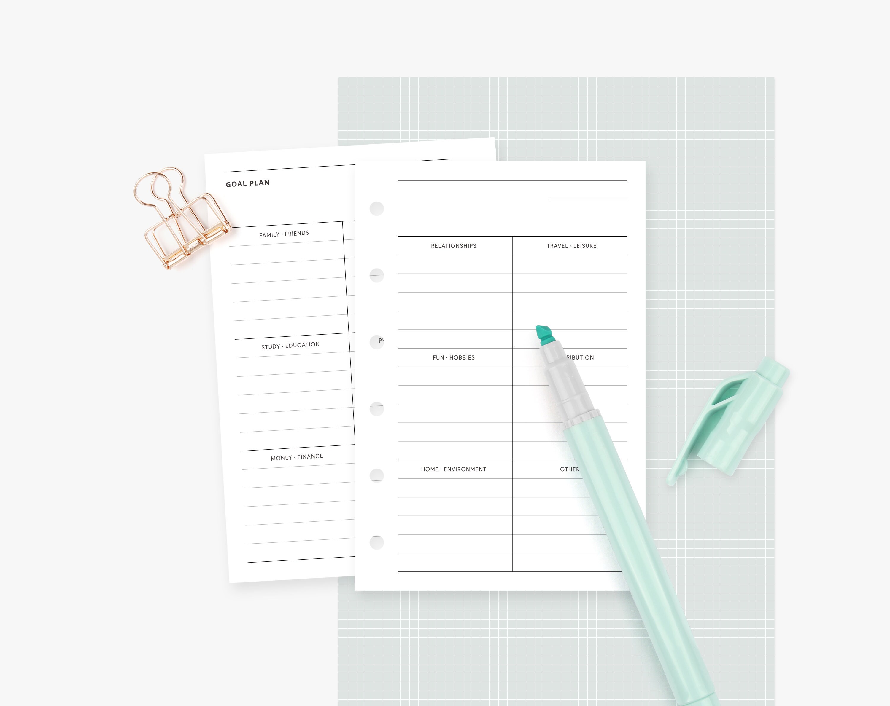 Pocket Inserts : Goal Setting Goal Planner Printable | Etsy