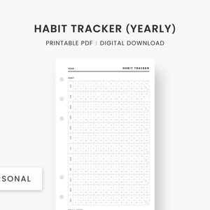 Personal Inserts : Daily Habit Tracker, Monthly Tracker, Goal Tracker ...