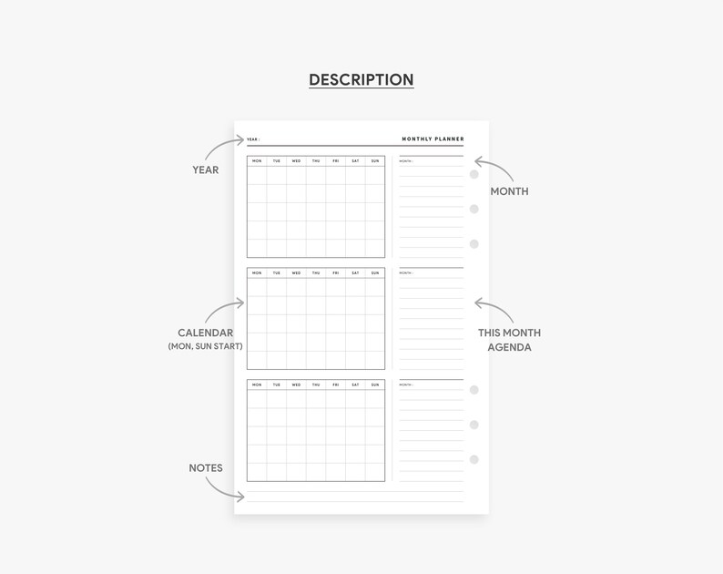 3 Month Planner Printable, Quarterly Planner, 90 Day Plan, Undated ...