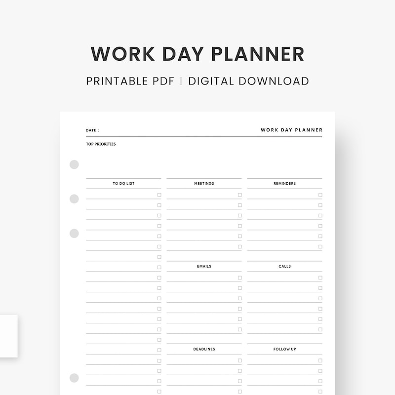 Daily Planner A5 - Etsy