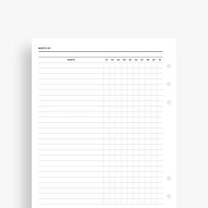 A5 Inserts : Habits Tracker Printable Monthly Tracker Goal | Etsy