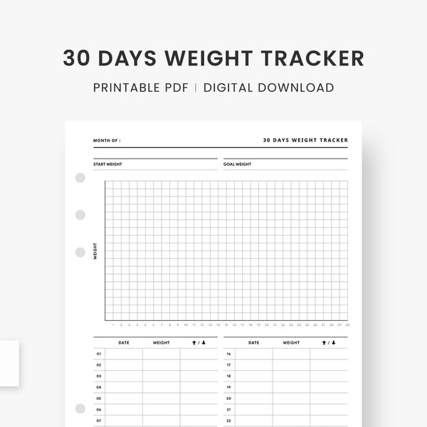 Weightloss Tracker Printable - Etsy