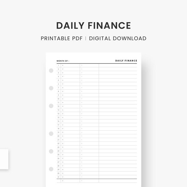Daily Expense and Income Tracker - Etsy