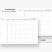 Empty Printable Minimalist Calendar for Desk Undated Monthly - Etsy
