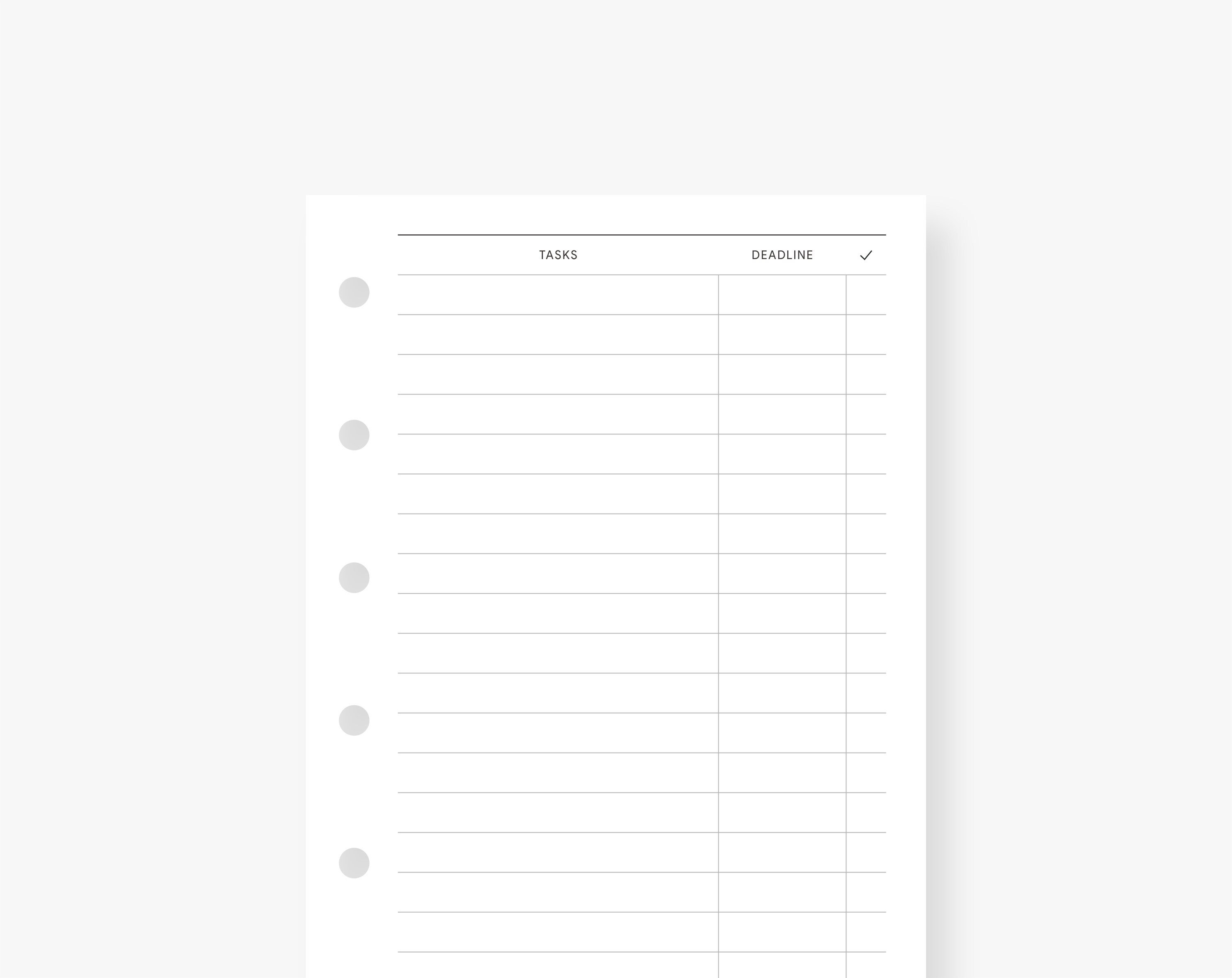 Pocket Inserts : Printable Task List Planner, Productivity Planner ...
