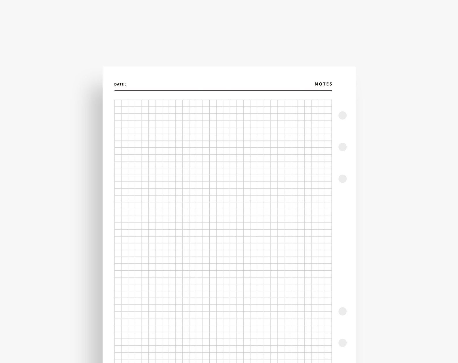 A5 Inserts : Notes Printable Grid Notes Blank Notes - Etsy
