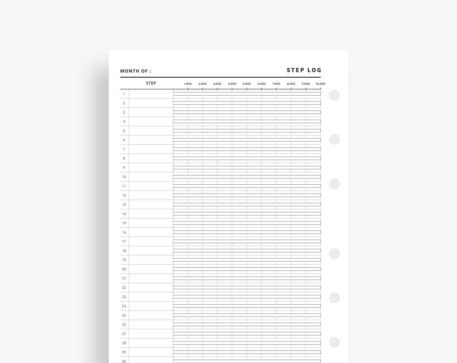 Step Tracker, Step Log, Workout Tracker, Exercise Tracker, Workout Log ...