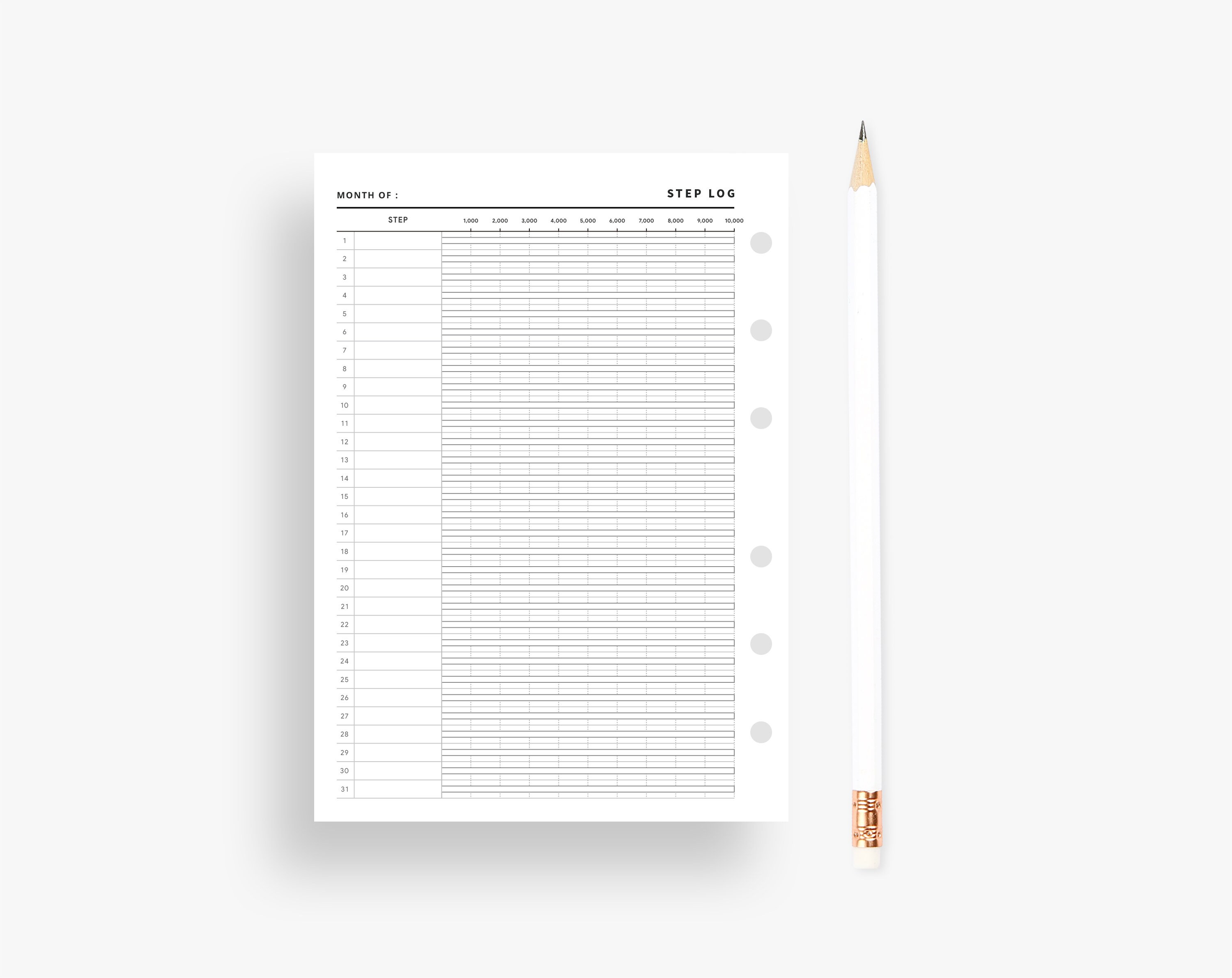 Step Tracker, Step Log, Workout Tracker, Exercise Tracker, Workout Log ...