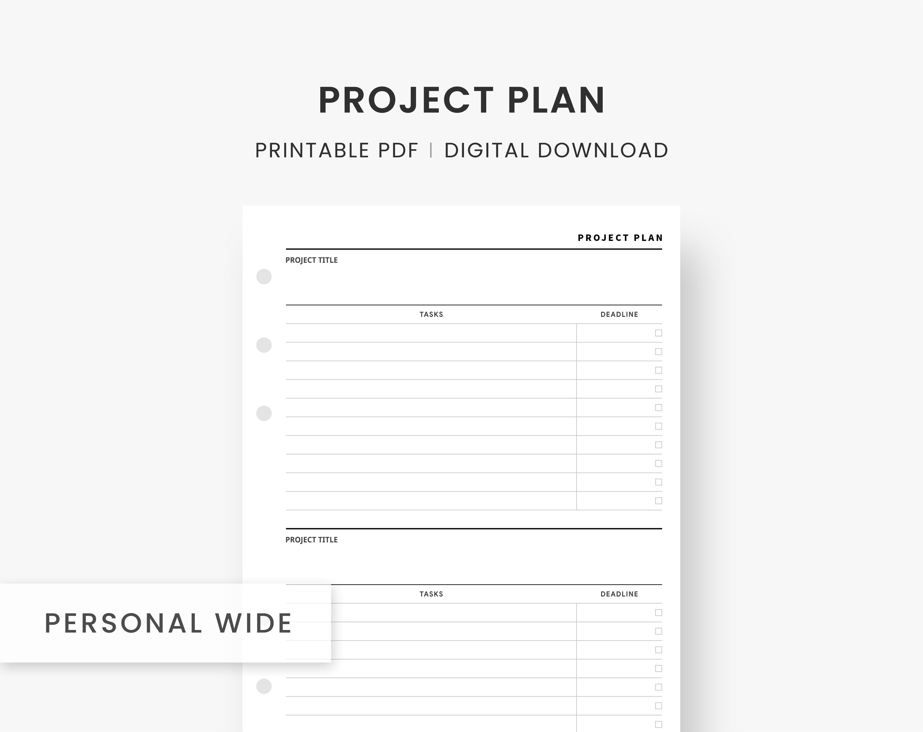 Business Planner Printable, Work Planner, Project Manager, Personal ...