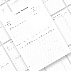 Meeting Notes, Project Planner, Printable and Fillable PDF, Meeting ...