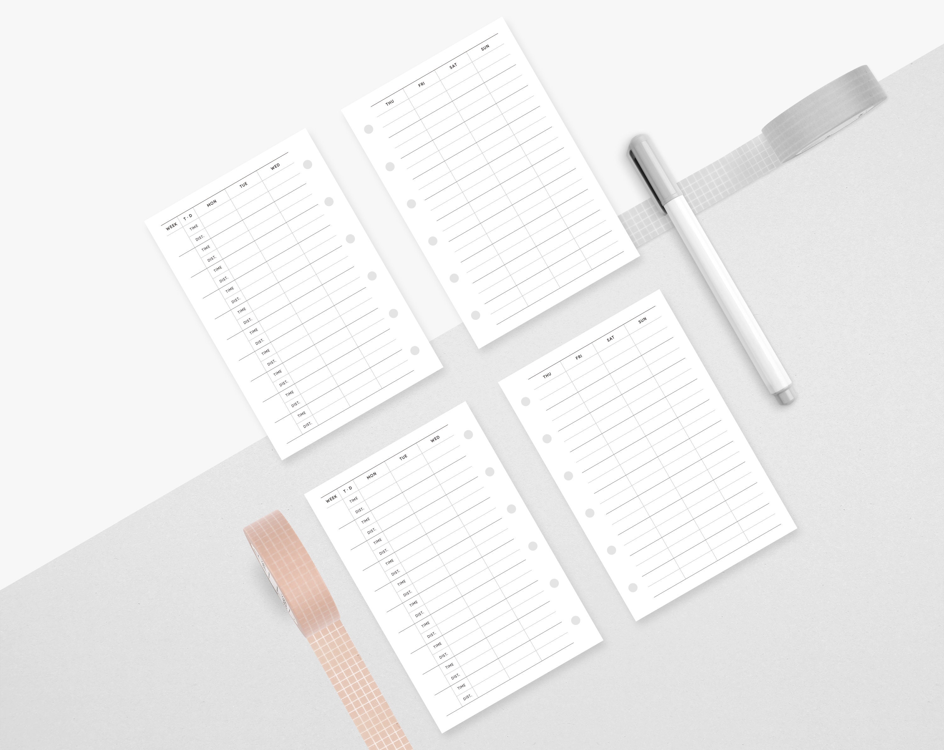 Pocket Inserts : Running Tracker Printable, Running Diary, Running ...
