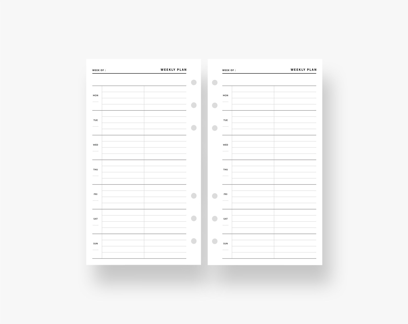 Personal Inserts : Weekly Planner Weekly to Do List Weekly - Etsy