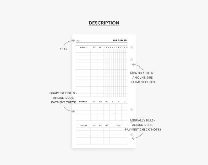 Personal Inserts : Bill Payment, Bill Pay, Bills Organizer, Bill ...