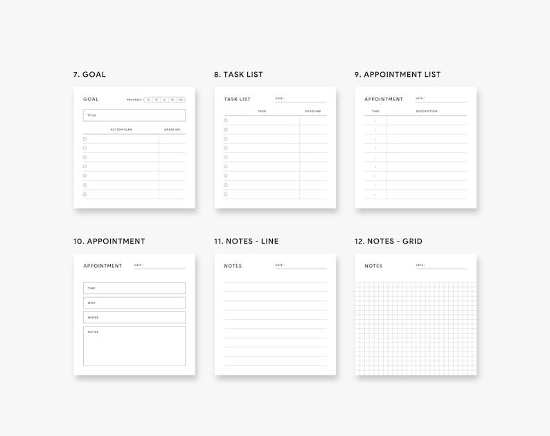 Sticky Note Printable 3 X 3 In Notes Template Memo Card - Etsy