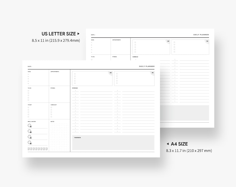 Printable Daily Work Desk Planner, Daily Organizer for Work, Business ...