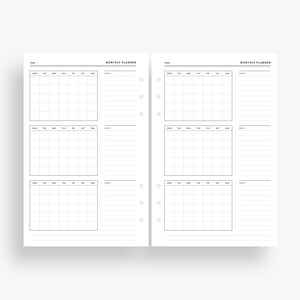 3 Month Planner Printable, Quarterly Planner, 90 Day Plan, Undated ...