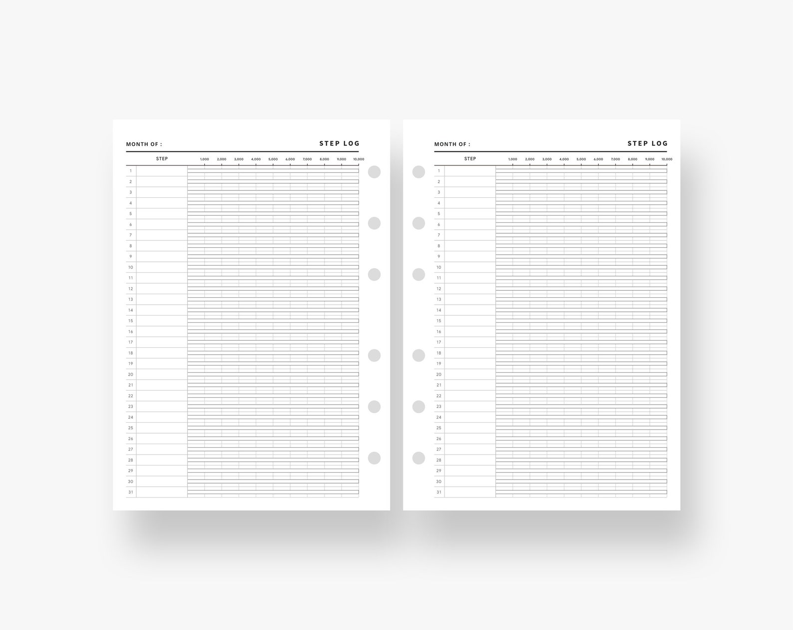 Step Tracker, Step Log, Workout Tracker, Exercise Tracker, Workout Log ...