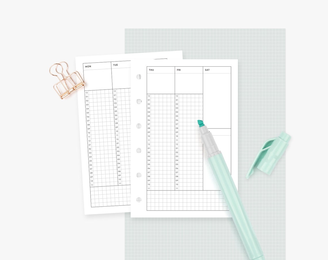 Pocket Inserts : Weekly Planner Printable, Weekly Organizer, Weekly ...