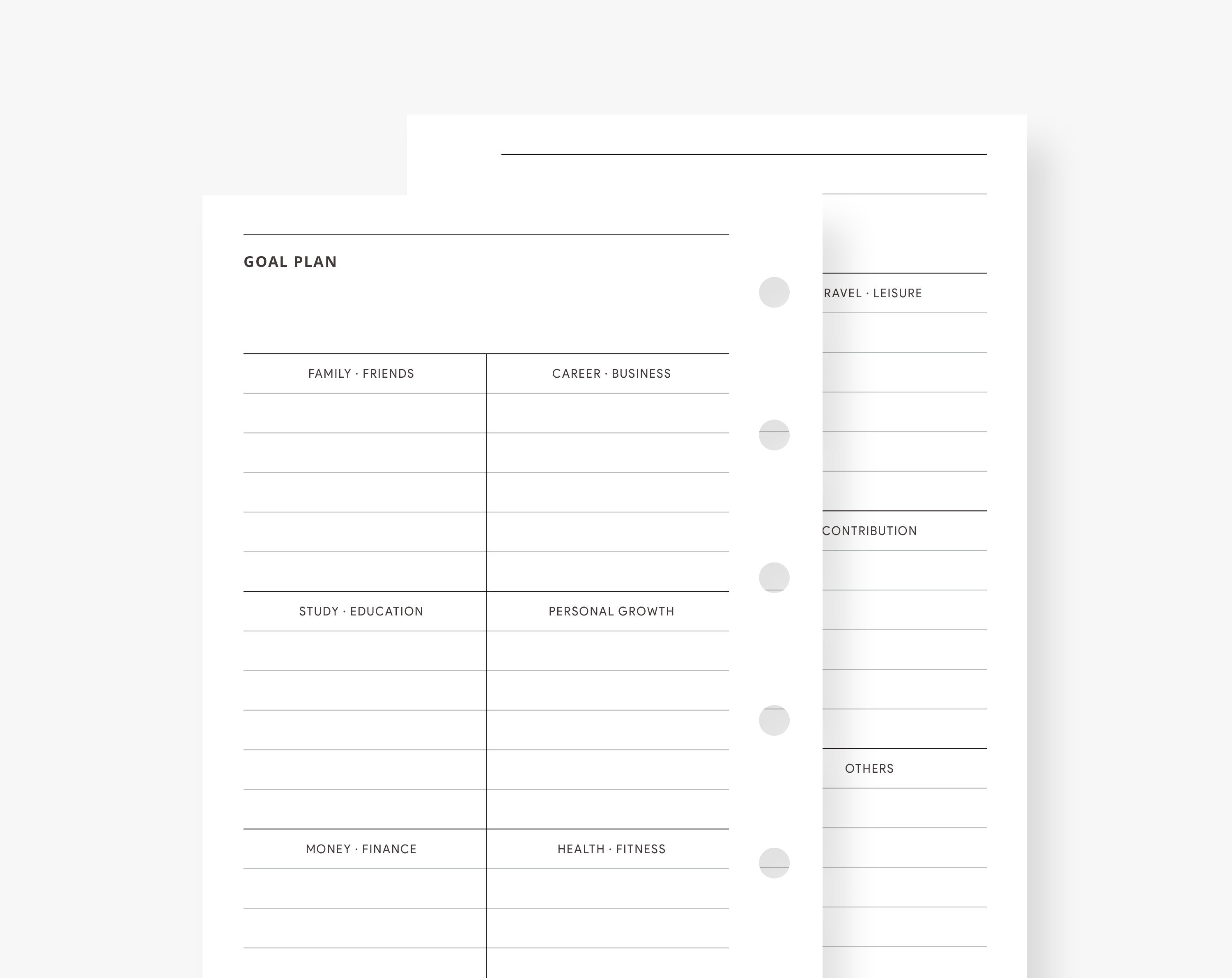 Pocket Inserts : Goal Setting Goal Planner Printable | Etsy