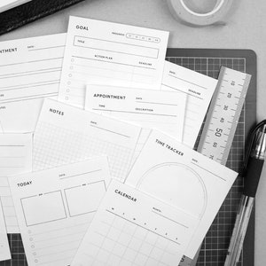 Sticky Note Printable, 3 X 3 In, Notes Template, Memo Card, Minimalist ...