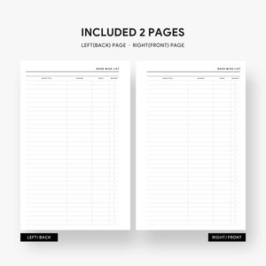 Book Tracker Printable, Book Wish List for Purchase, Books to Read ...