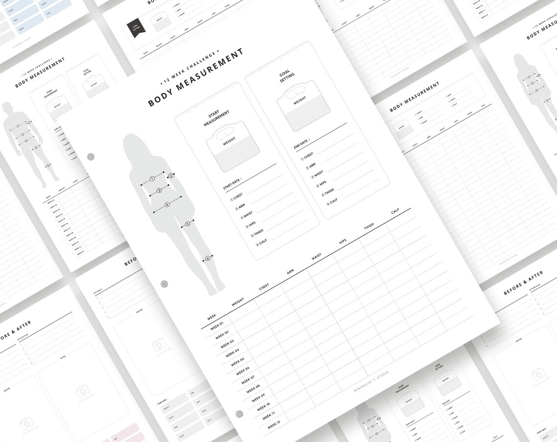 Body Progress Tracker, Body Measurement, Weight Tracker, Fitness ...