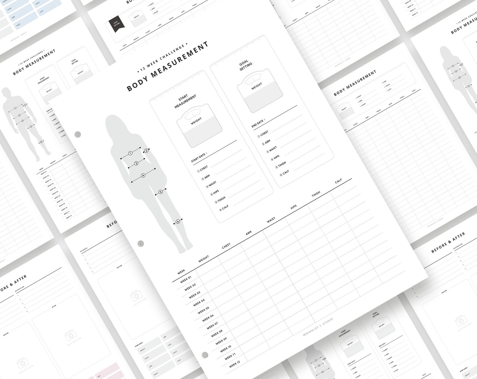 Body Progress Tracker, Body Measurement, Weight Tracker, Fitness ...