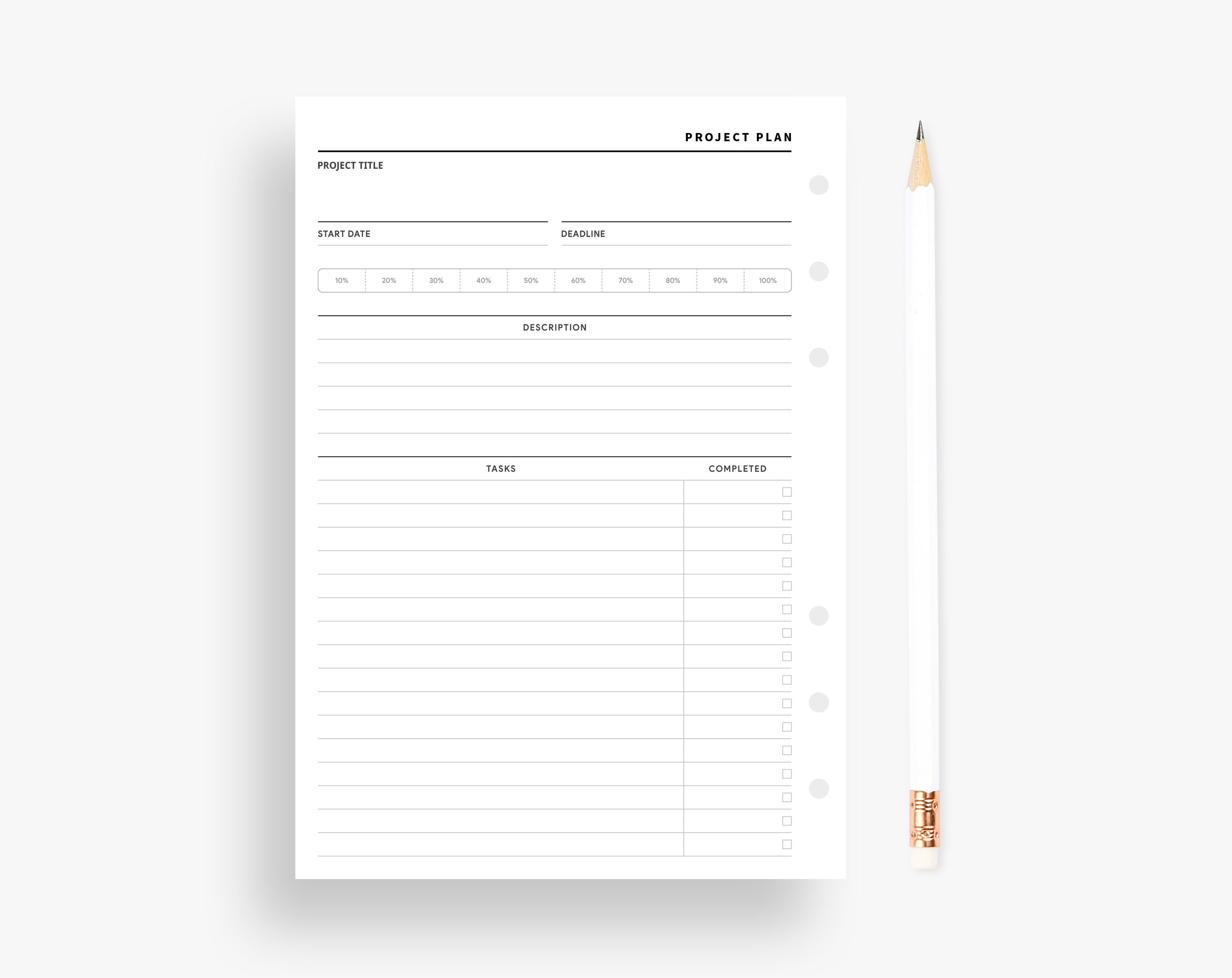 Project Planner Printable, Personal Wide Inserts, Productivity Planner ...