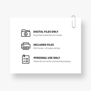 Monthly Planner Printable, Month on One Page Inserts With Goal and ...