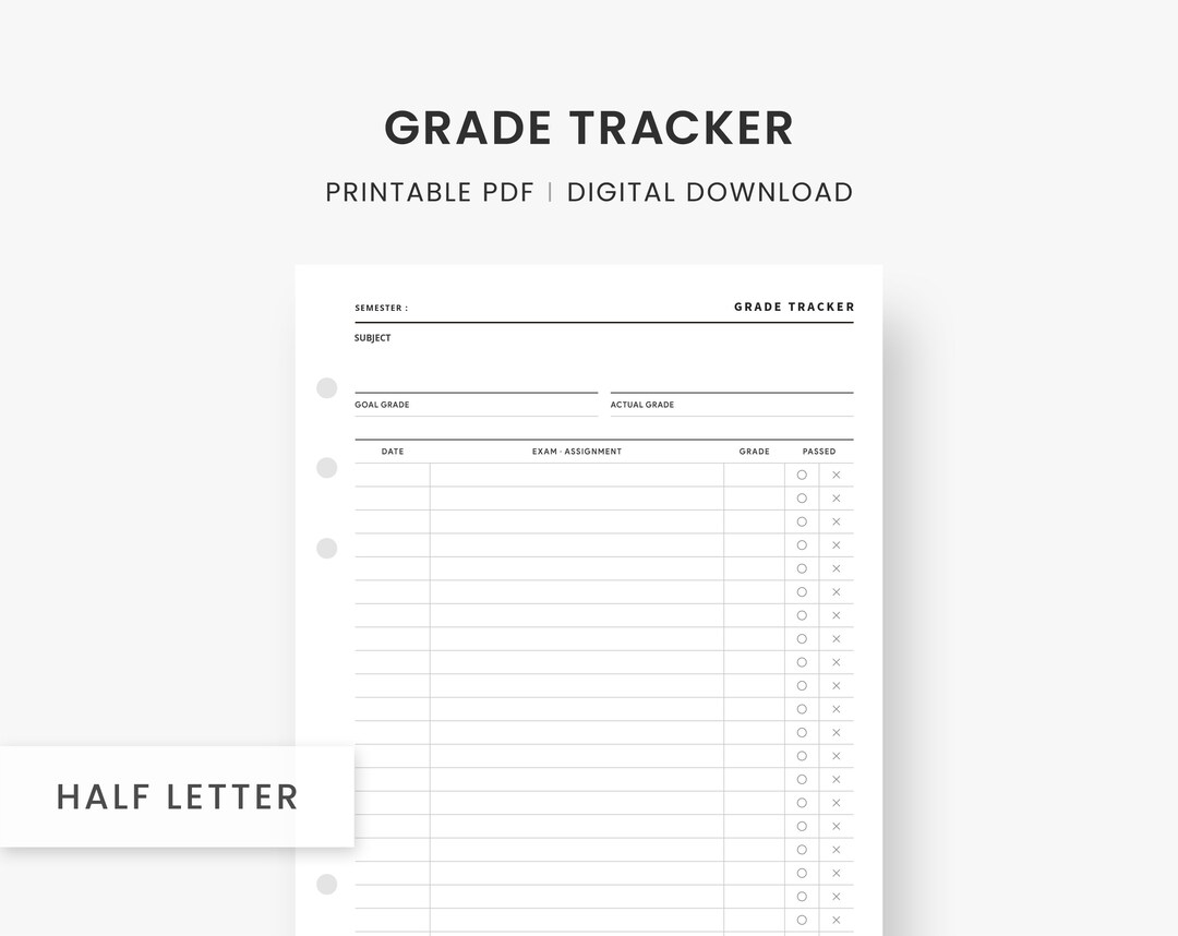 Printable Student Planner, Grade Tracker, Exam, Assignment Tracker ...