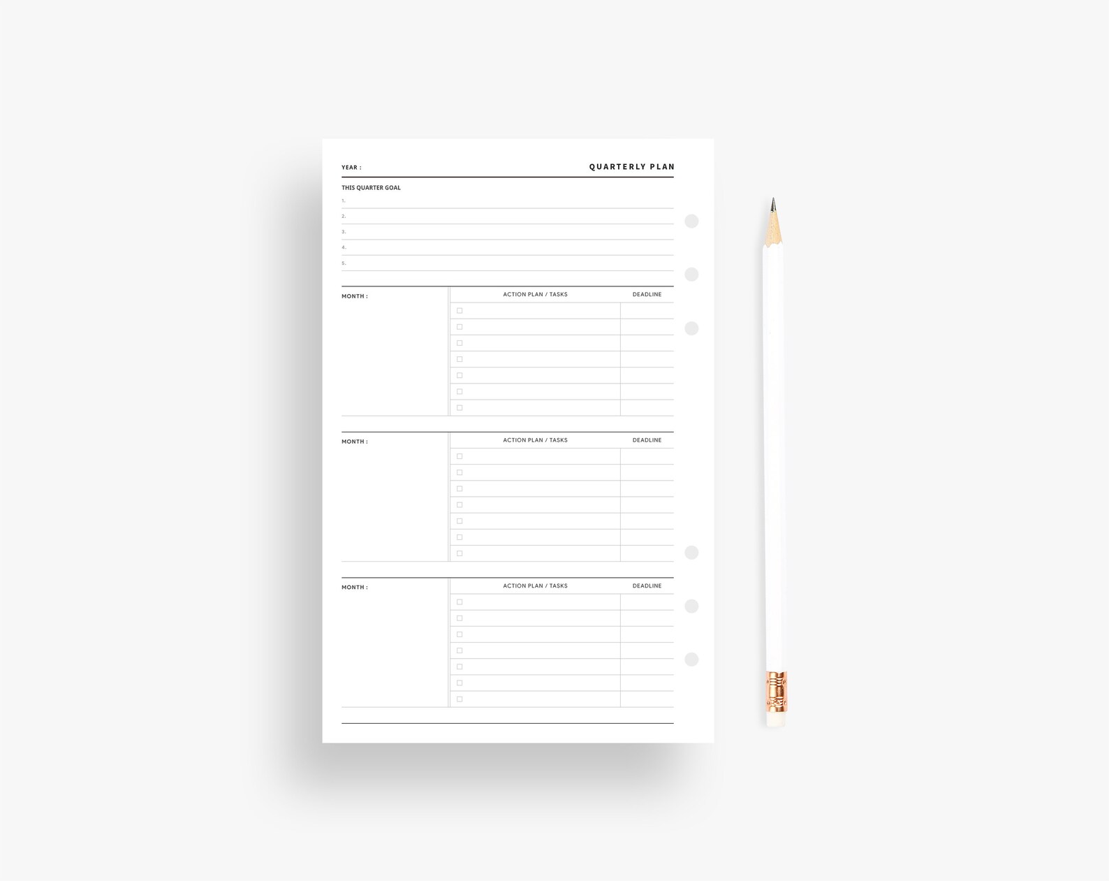 3 Month Plan 90 Day Plan Quarterly Goal Quarterly Planner | Etsy