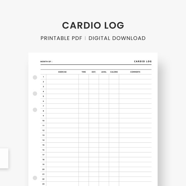 Workout Log - Etsy