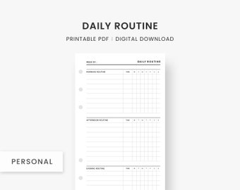Printable Daily Habit Tracker Routine Routine Tracking - Etsy