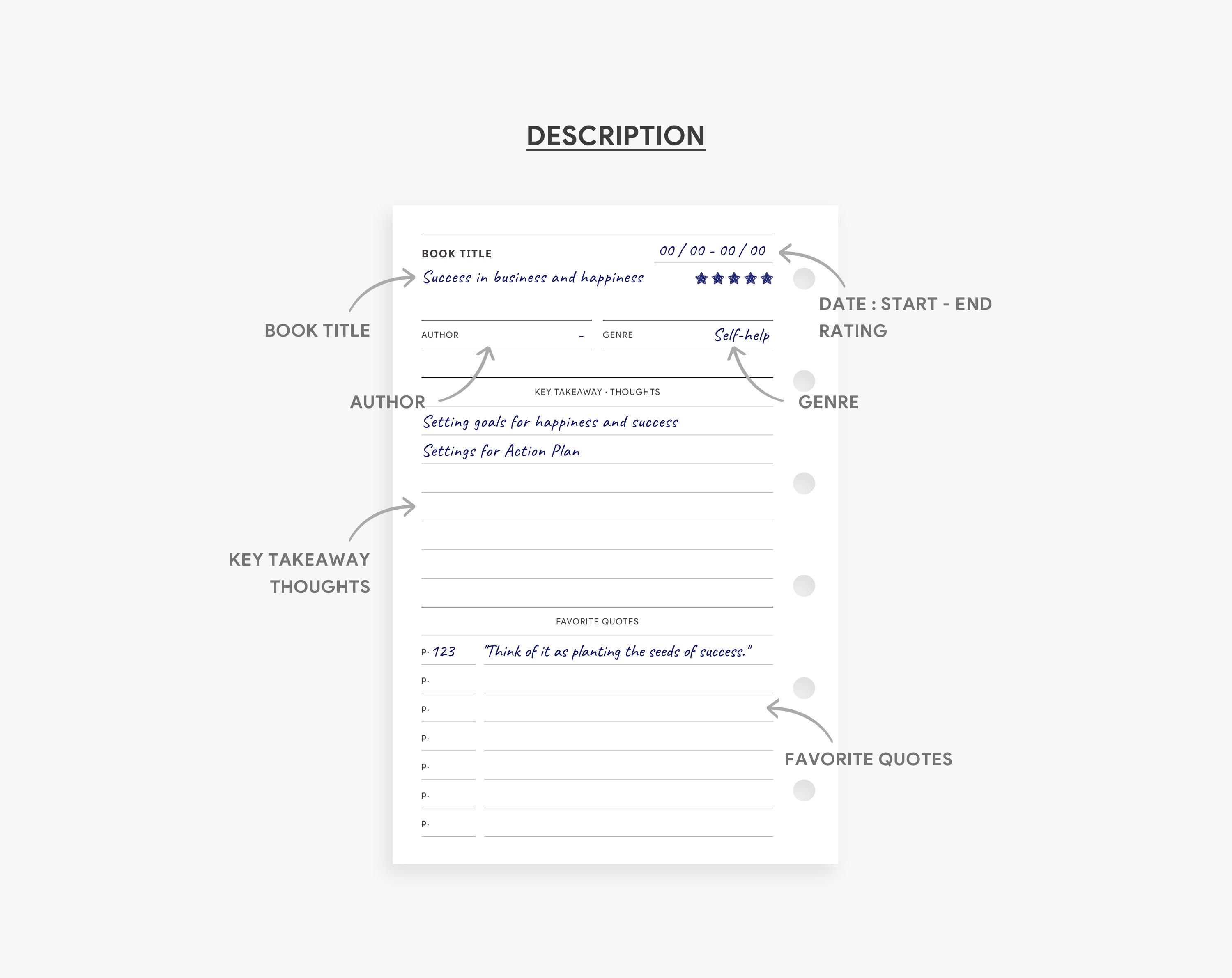 Pocket Inserts : Reading Journal Printable, Book Planner, Reading Log ...