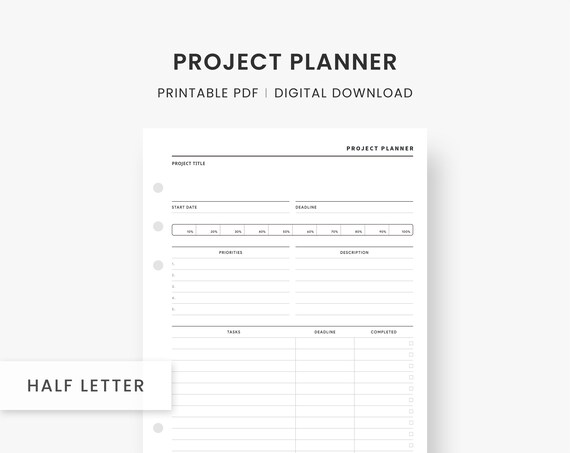 Project Planner Printable Business Planner Project Plan - Etsy