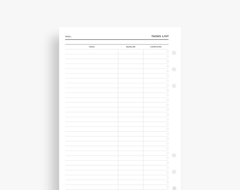 Task Tracker Printable Task Planner Work Planner Business - Etsy
