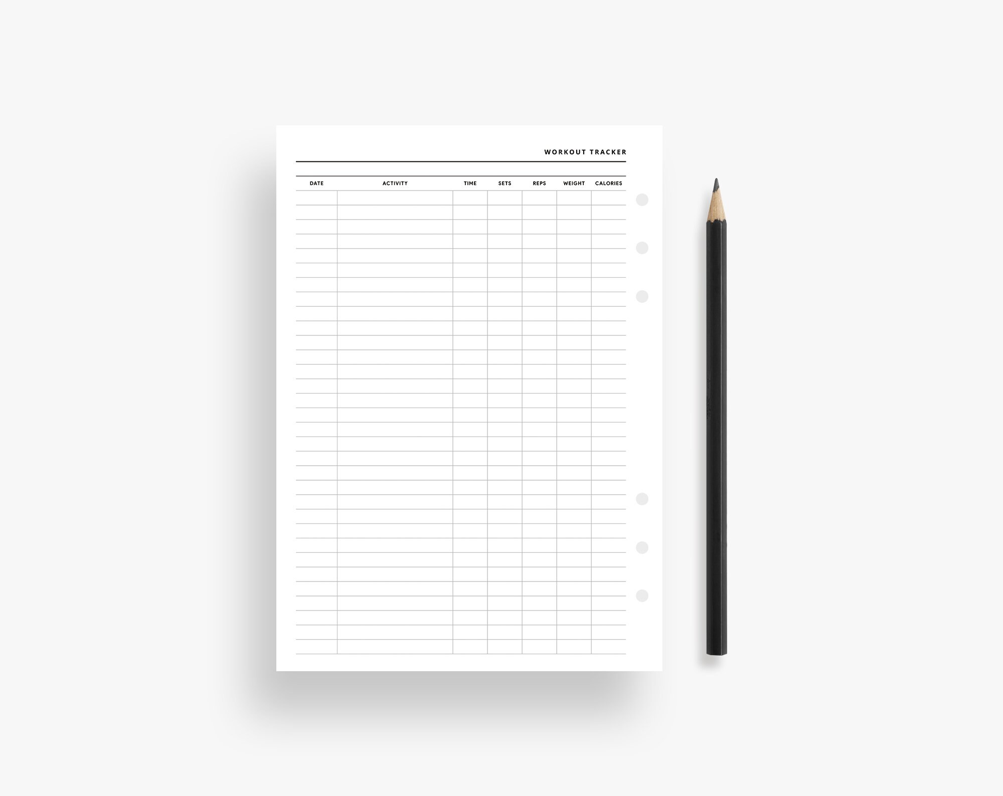A5 Inserts : Workout Tracker Printable, Fitness Planner, Health Planner ...