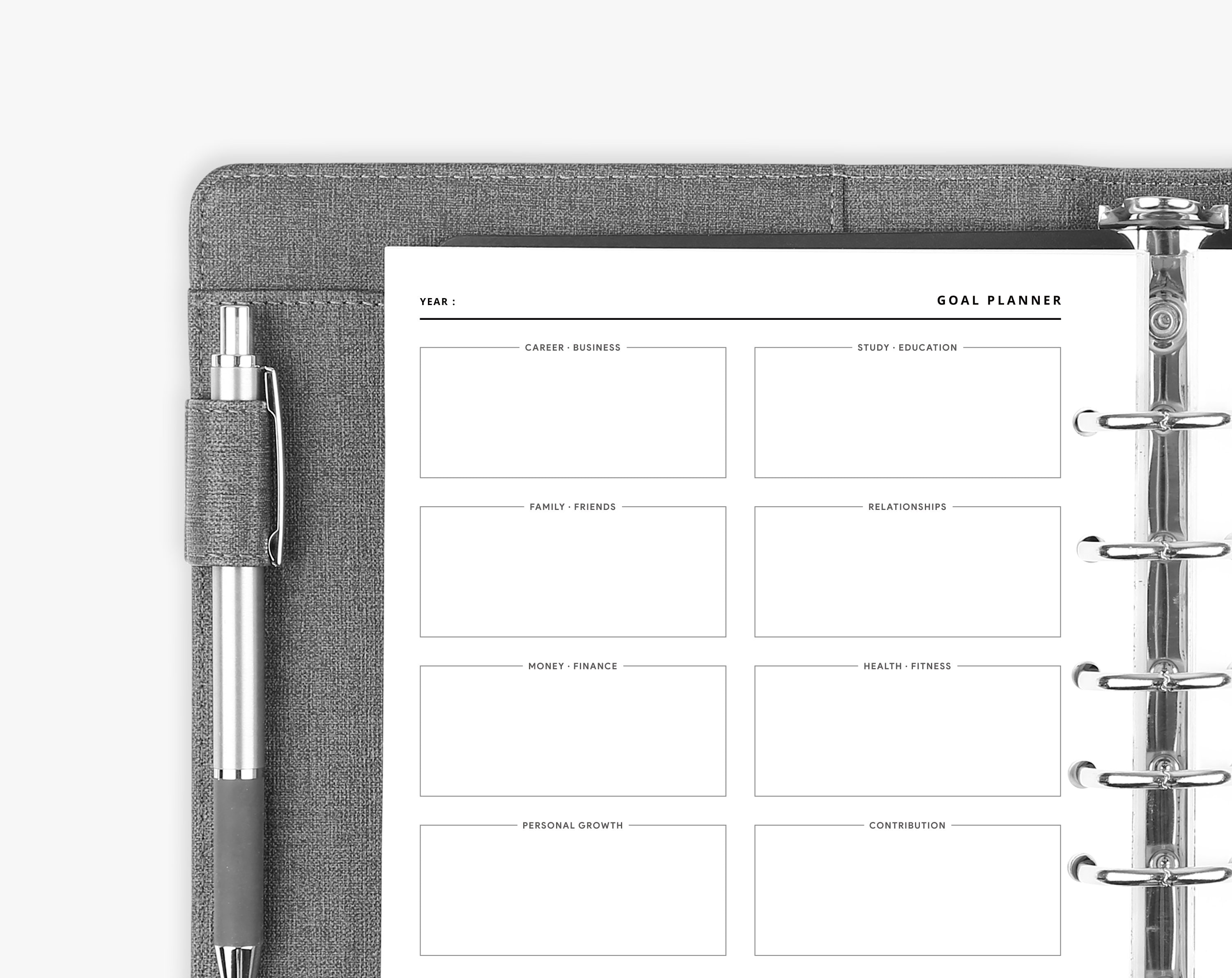 A5 Inserts : Goal Setting, Goal Planner, Yearly Goal, Goal Template ...