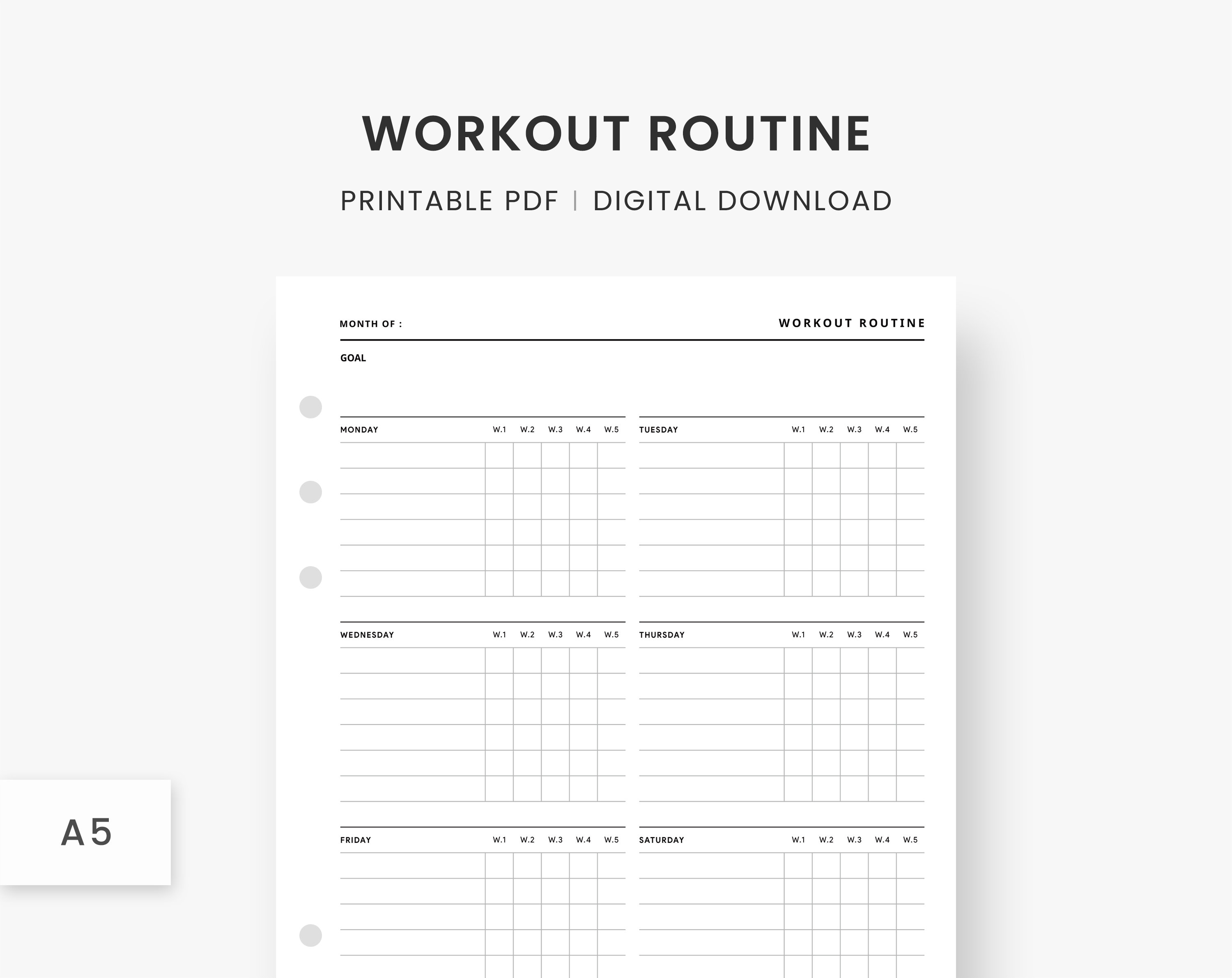 Printable Workout Routines