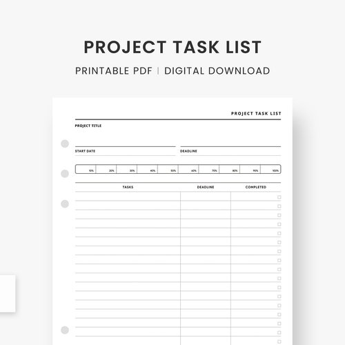 A5 Inserts : Project Planner Printable Work Productivity - Etsy
