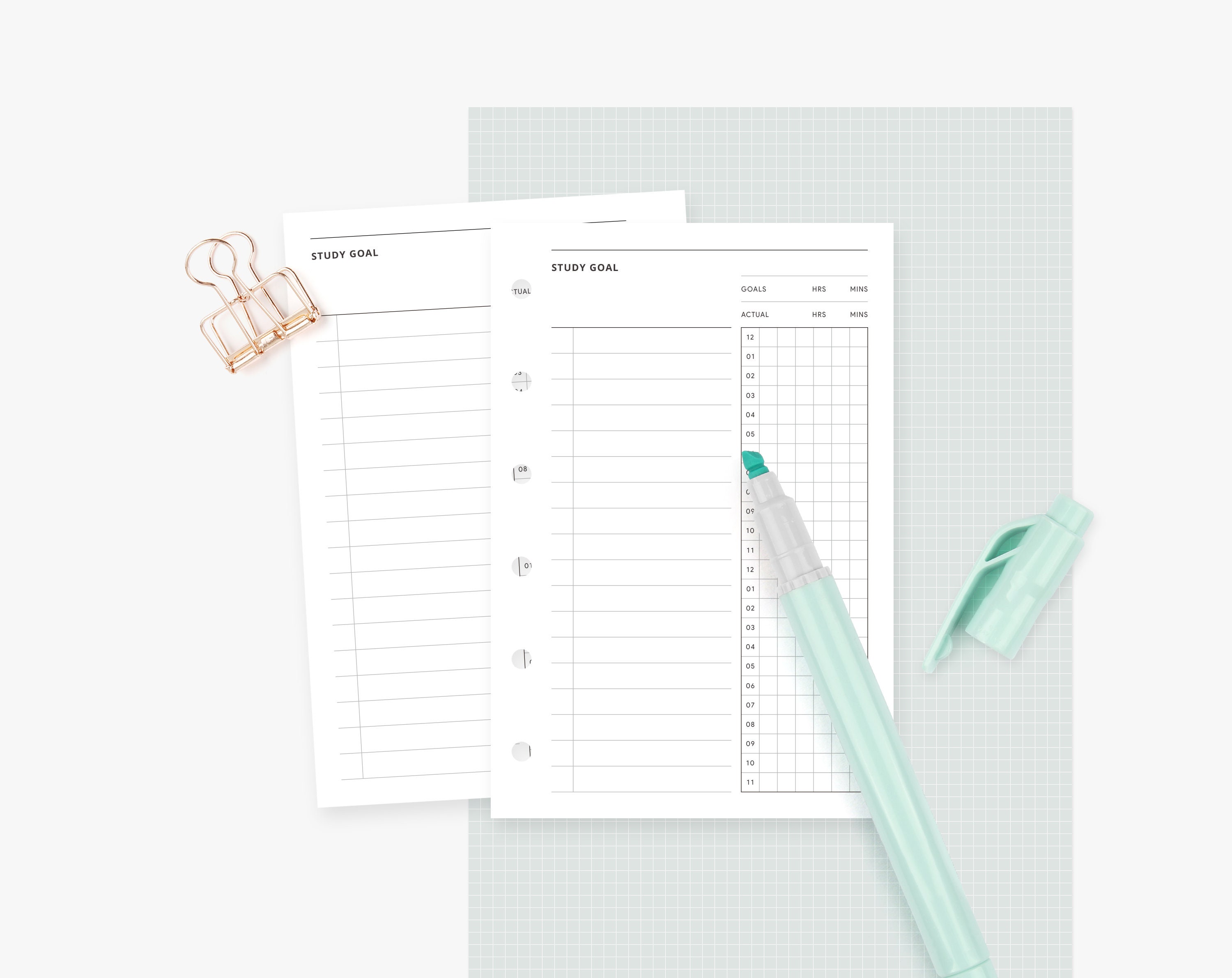 Pocket Inserts : Study Planner Printable Daily Study - Etsy