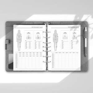 A5 Inserts : Body Measurement Tracker Printable, Body Progress Tracker ...