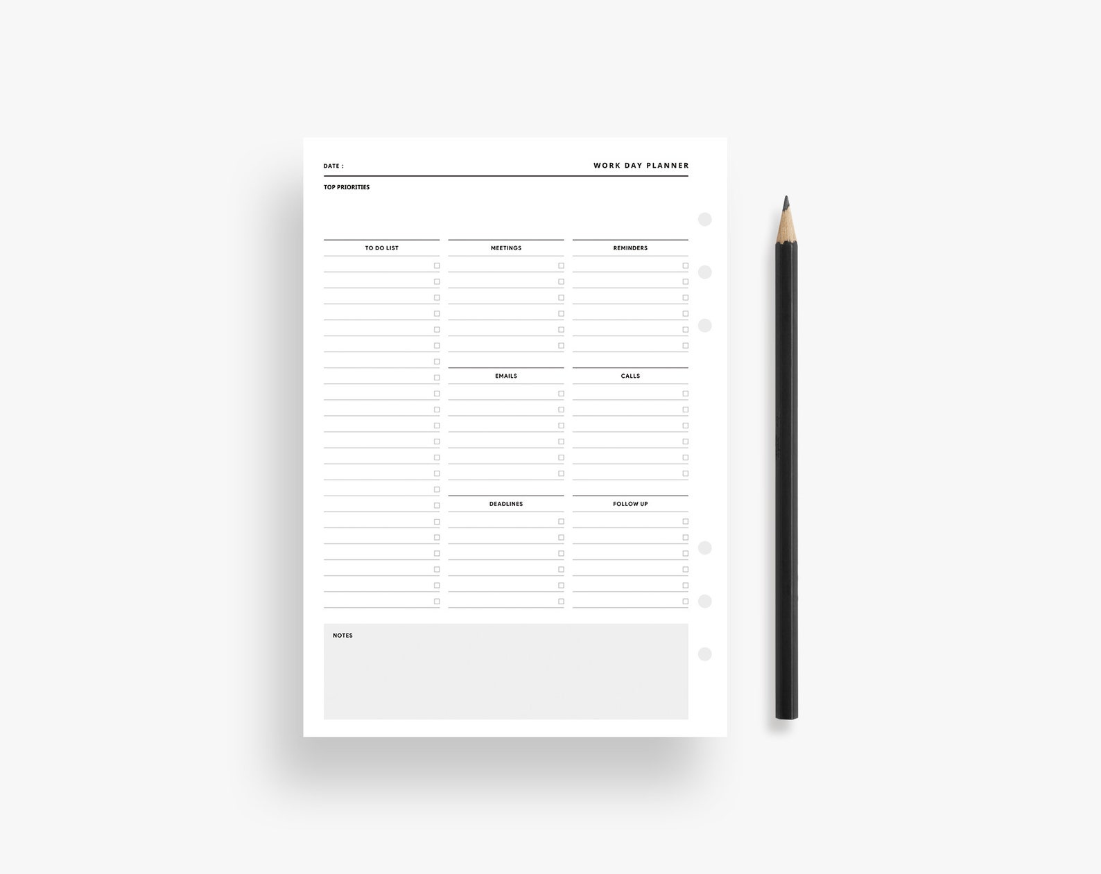 A5 Inserts : Work Day Planner Printable Daily Organizer - Etsy