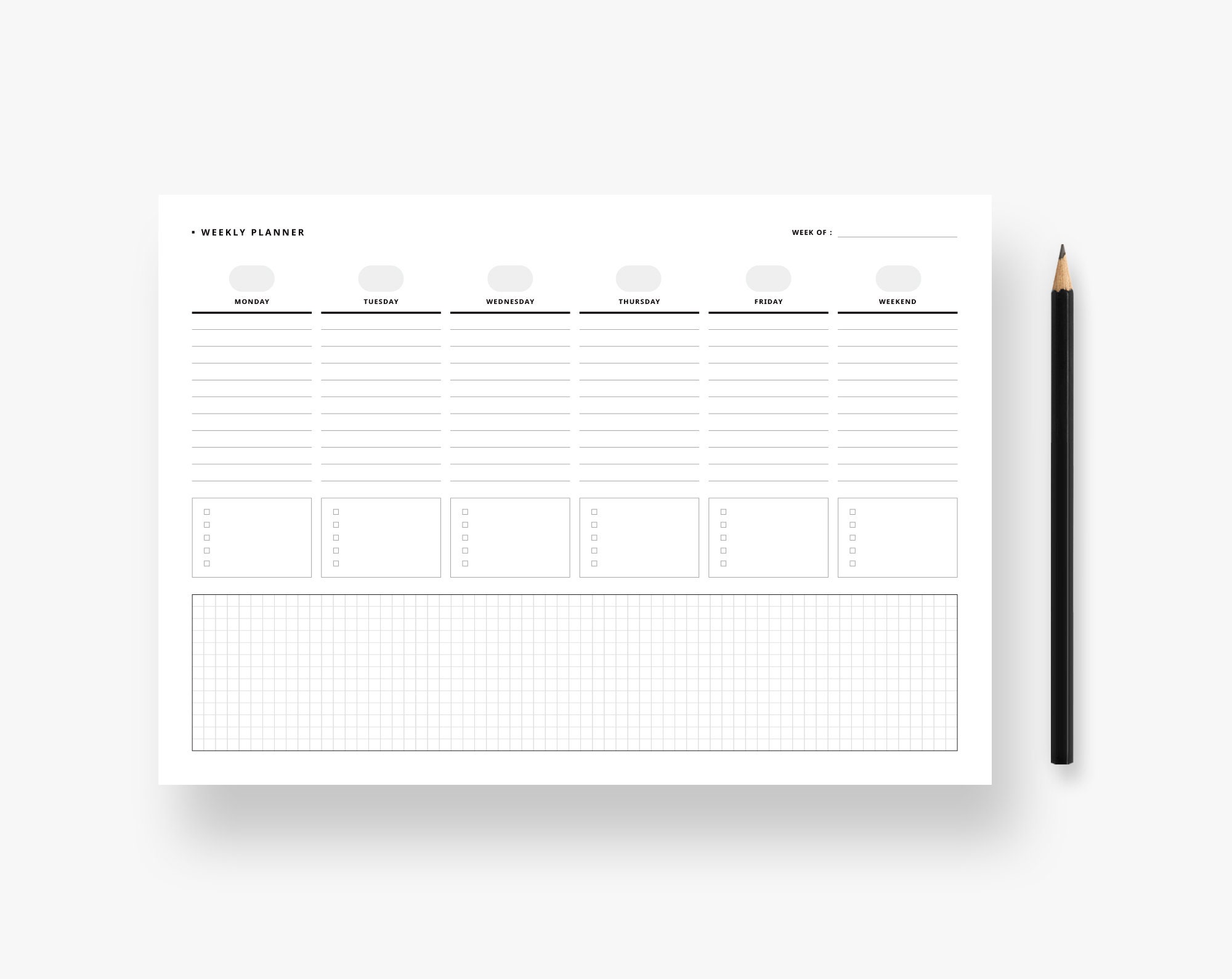 Printable Weekly A4, Letter Size Planner, Undated Weekly Schedule Desk ...