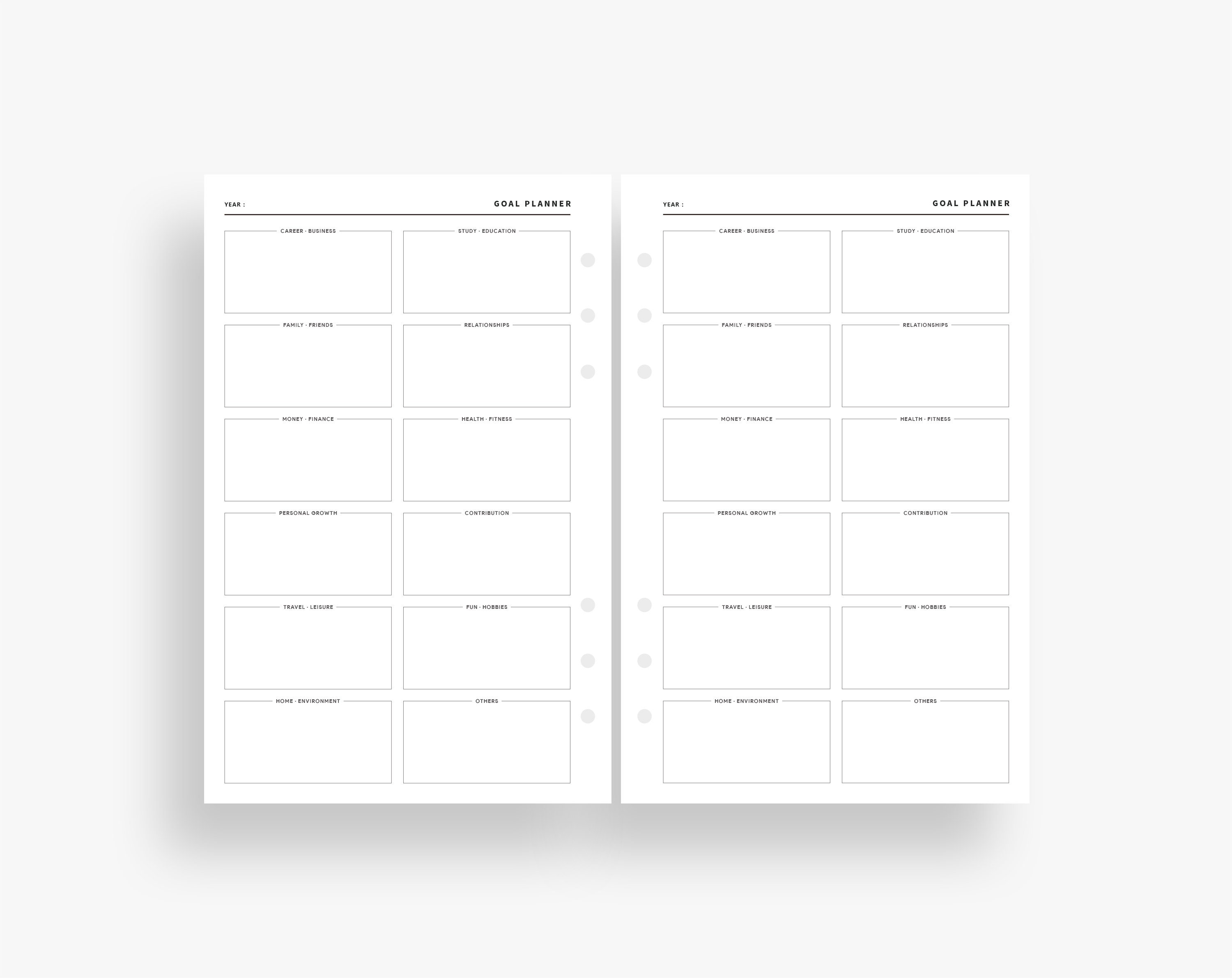 Diario de metas, Planificador de metas, Planificador de establecimiento ...